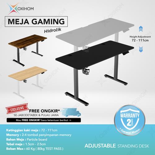 Promo Oxihom Meja Gaming Meja Computer Meja Naik Turun Mej Hidrolik Ergonomic Desk Height ...