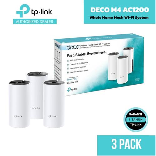 Jual TP-Link Deco M4 3pack - 2pack - 1pack AC1200 Whole Home Mesh Wi-Fi ...