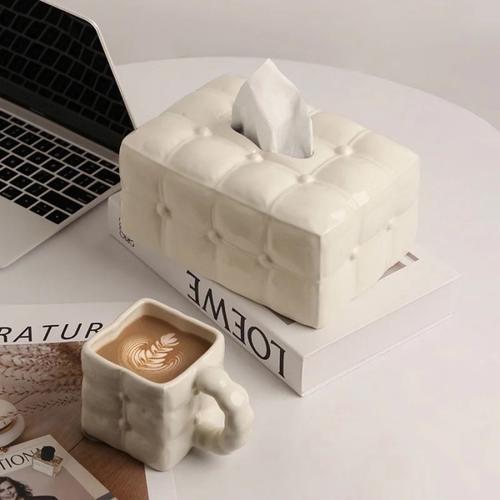 Jual Barcelona Tissue Box/ tempat kotak tisu keramik unik aestetik ...