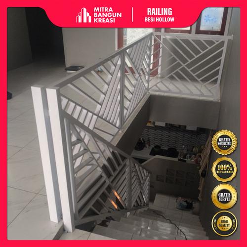 Jual Railing Balkon Rumah Besi Hollow Galvanis Minimalis Modern [MR001 ...