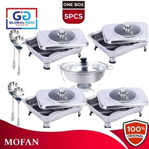 Jual Prasmanan Set 5 in 1 Tempat Makan Kombinasi Free 5 Sendok Sayur ...