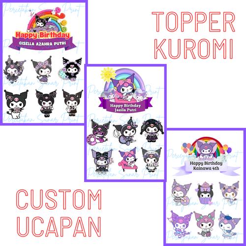 Jual CUSTOM UCAPAN / Topper KUROMI / Topper Kue Ultah / Topper Kue ...