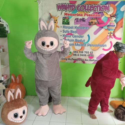 Promo kostum badut karakter labubu silver - silver, M - Kab ...