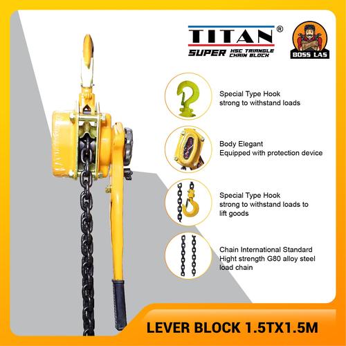 Jual TITAN Lever Block Level Hoist Takel 1,5 Ton x 1,5 Meter Leverblock ...