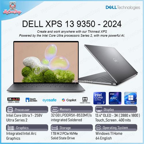 Jual DELL XPS 13 LAPTOP 9350 ULTRA 7 258V 32GB RAM 1TB SSD INTEL ARC ...