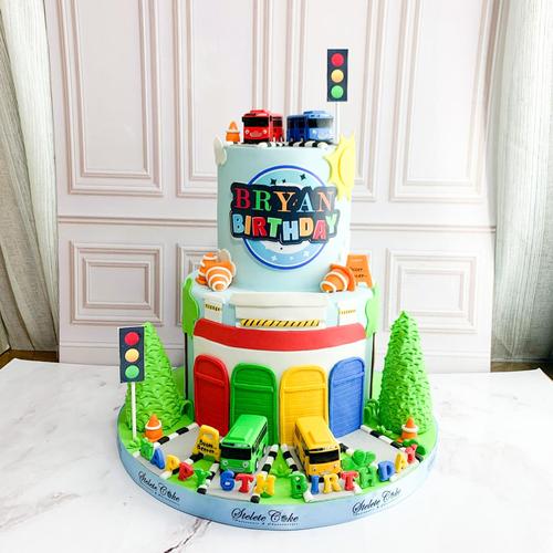 Jual Kue Ulang Tahun/Birthday Cake/Kue Ultah Tema Bus tayo/Kue Birthday ...