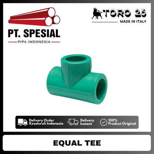 Jual Equal Tee 1/2 Inch (20 mm) Toro 25 Fitting Pipa PPR - Jakarta ...