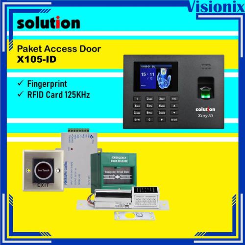 Jual Paket Access Door Fingerprint Solution X105-ID - Pintu Kaca ...