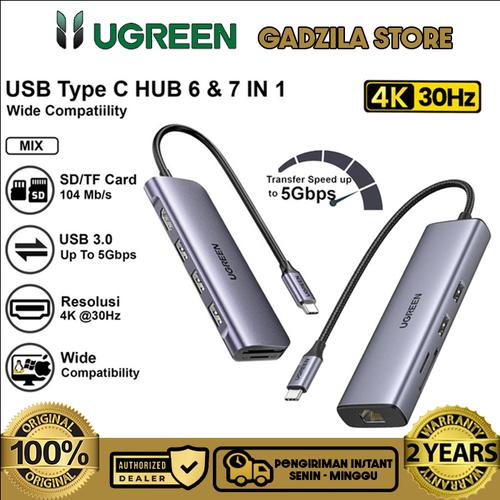 Promo UGREEN Adapter USB-C To USB 3.0 HUB HDMI 4K PD100W For Macbook 15495 - 15495 - Jakarta ...