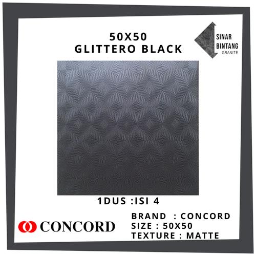 Jual Keramik Ruangan | Lantai 50x50 Glittero Black Concord - Jakarta ...