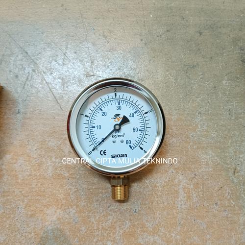 Jual Alat Ukur Tekanan 21/2" inch Pressure Gauge 4Bar/60Psi SKON Model Raket - Jakarta Barat ...