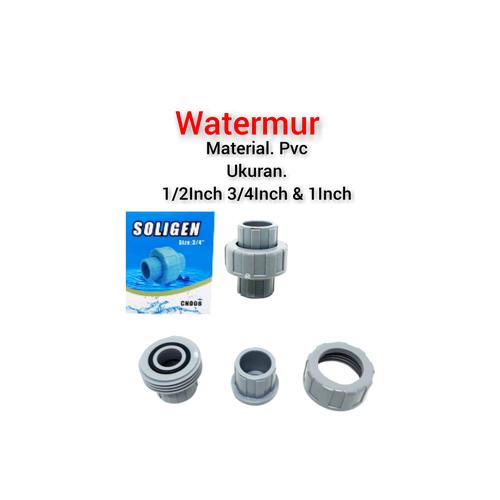 Jual Soligen, Watermur Union Fitting Watermur Pompa Pvc - 1/2 Inch ...