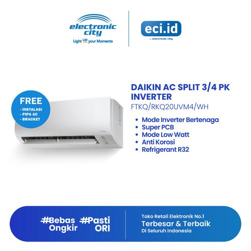 Promo Daikin AC Split 3/4 PK Inverter - FTKQ/RKQ20UVM4/WH Cicil 0% 3x ...