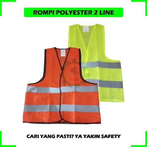 Jual Rompi Jaring Polyester Proyek Safety Vest Reflektif Orange Hijau - Kab. Malang - Yakin ...