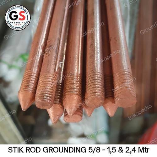 Jual Stik Rod Lapis Tembaga uk. 5/8 inch Panjang 1,5 dan 2,4 meter - 1 ...