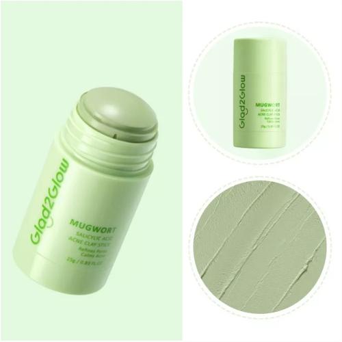 Jual Glad2Glow MUGWORT SALICYLIC ACID ACNE CONTROL CLAY MASK STICK 25g ...