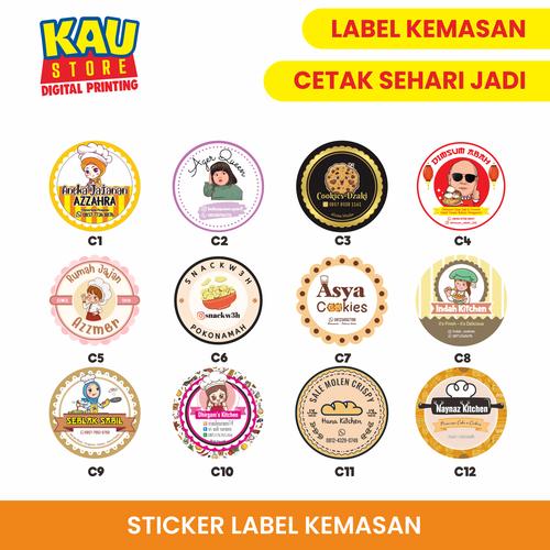 Jual Cetak Sticker Label Kemasan / Label Produk / Chromo + Cutting ...