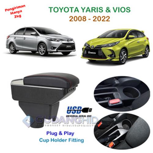Jual Armrest Mobil Toyota Vios Yaris 2008 - 2022 Console Box 4 USB + 2 ...