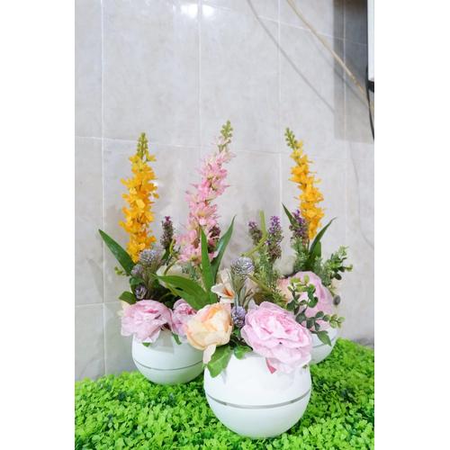 Jual Rangkaian Bunga Hias Meja Cantik// Rangkaian Bunga Artificial ...