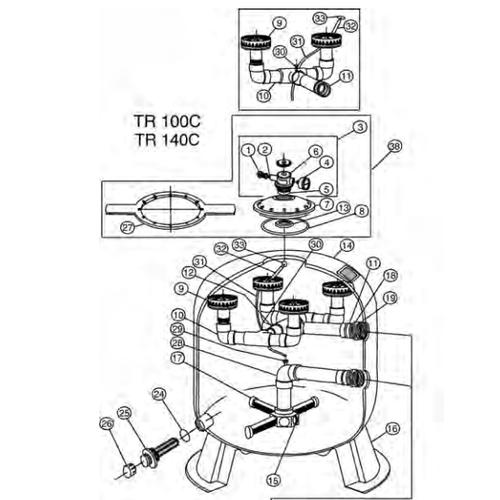 Jual Kit closure 8-1/2 in. btr. thd. blk Parts no. 38 Tutup filter ...