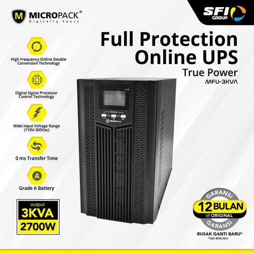 Promo UPS Micropack Premium Anti Petir 3kVA / 2700W / Battery 7Ah - MFU ...