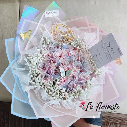 Promo Bunga mawar pink / Ulang Tahun / anniversary / warna warni ...