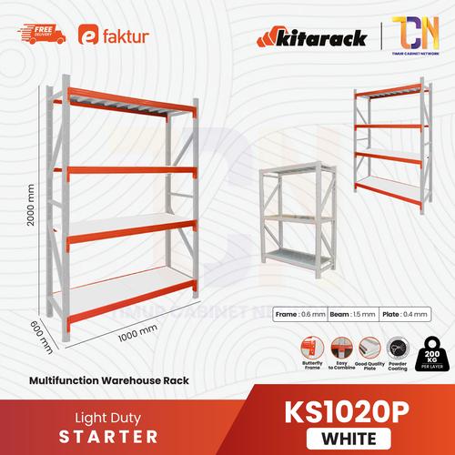 Jual KS1020 Putih Series Rack Gudang Besi Tinggi 2 Meter Panjang 1 ...