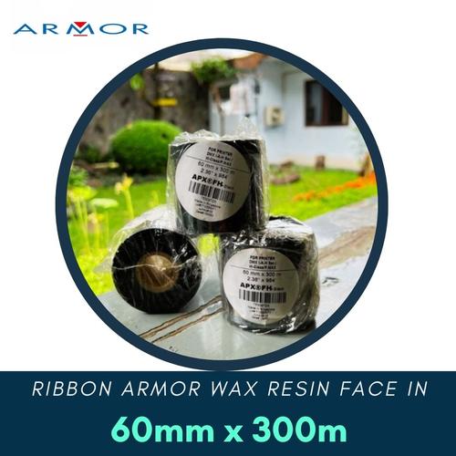 Jual Ribbon Barcode ARMOR Wax Resin Uk. 60mm X 300m Face in - Jakarta ...