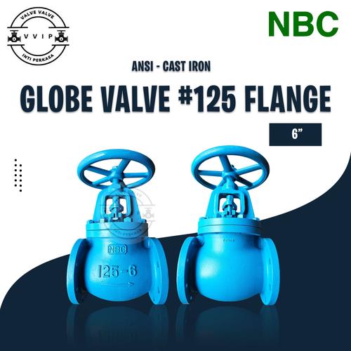 Jual GLOBE VALVE FLANGE ANSI CLASS #125 "NBC" CAST IRON BODY CI - SIZE ...