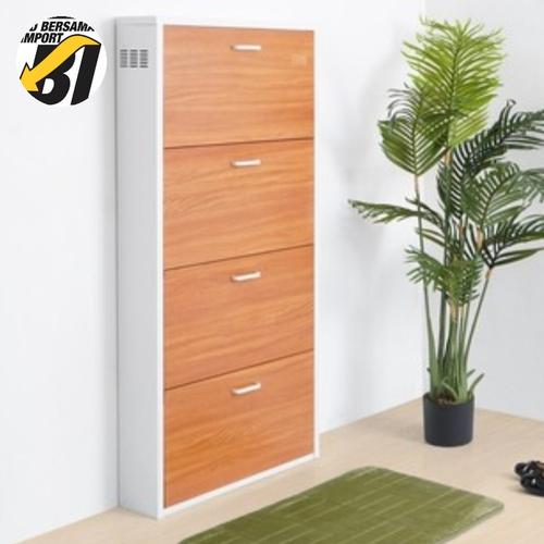 Jual stora masterspace rak sepatu gantung dinding 4 tingkat besi motif ...
