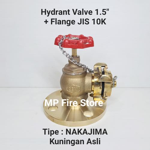Jual FIRE ANGLE HYDRANT VALVE ZEKI 1.5 " 40 MM COUPLING NAKAJIMA FLANGE ...