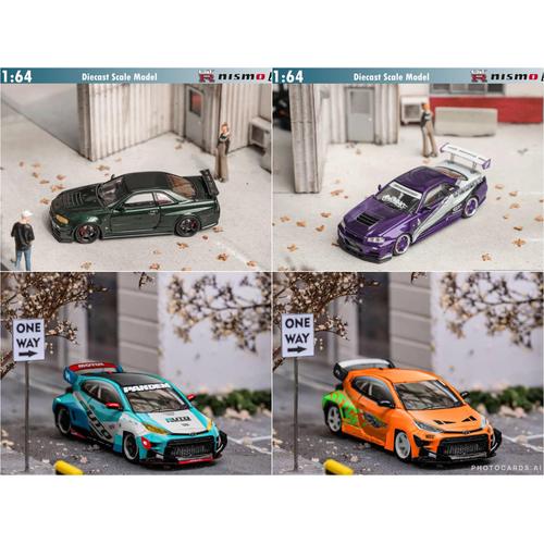 Jual Fuji 1/64 Nissan Skyline GTR R34 Z-Tune Dark Green Purple - Fuji 1 ...