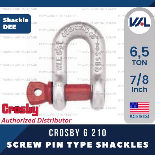 Jual Shackle G-210 Screw Pin Chain Shackle 7/8" (6,5 Ton) CROSBY ...