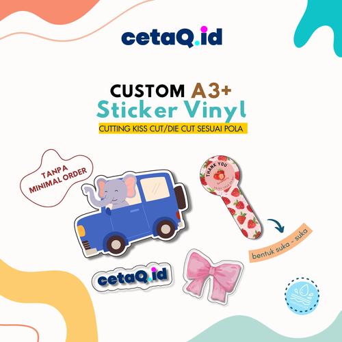 Jual Cetak Stiker Vinyl CUSTOM A3+ | Stiker Transparan bening Tahan Air ...