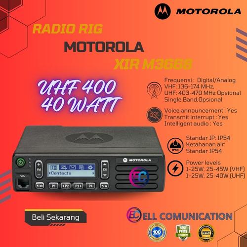 Jual RADIO RIG DIGITAL MOTOROLA XIR M3688 UHF 40 WATT ORIGINAL GARANSI RESMI - Jakarta Barat ...