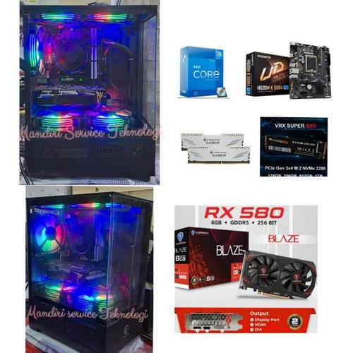 Jual Rakitan PC Gaming / Editing Intel Core i5 12400F Gen 12 LGA 1700 VGA RX 580 8GB Siap Pakai ...