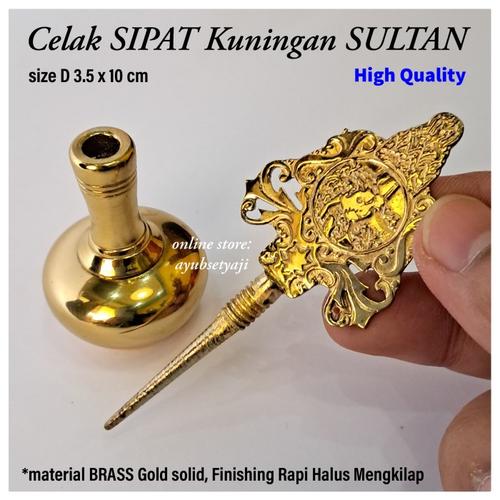 Jual Celak Sipat Kuningan SULTAN HIGH QUALITY Wadah Celak Bubuk BRASS ...