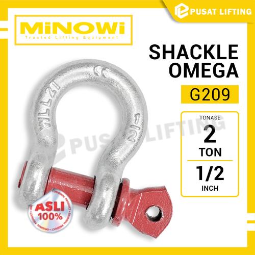 Jual Bow Shackle Omega 1/2 inch 2 Ton Screw Pin Model Type G 209 ...