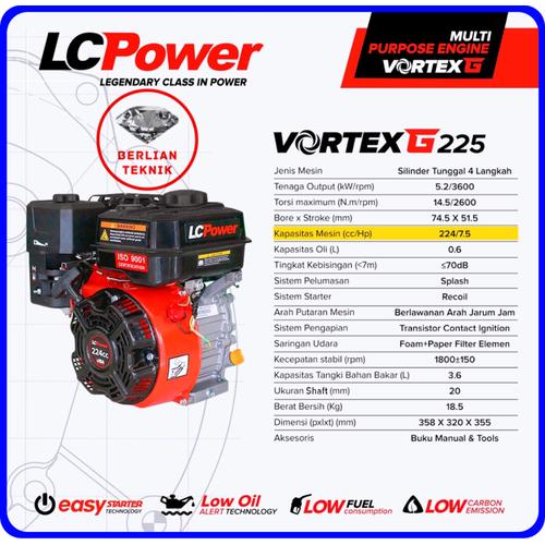 Jual Mesin Penggerak Bensin Engine Gasoline Loncin LC Power Vortex G 225 / 7.5 HP - Jakarta ...