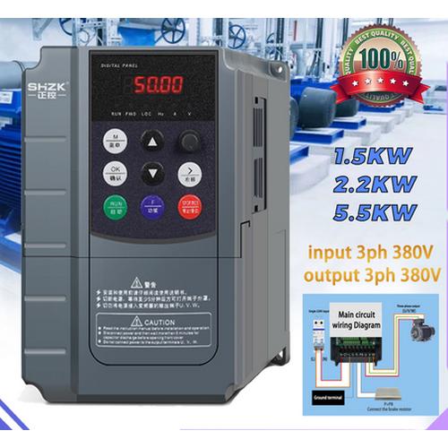 Jual Inverter Frekuensi SHZK Konverter 1.5KW/2.2KW/5.5KW Inventer input 3 fase 380V output 3 ...