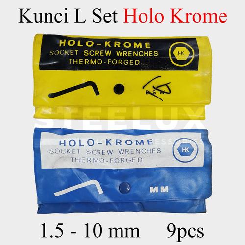 Promo Kunci L Set Holo Krome 1.5-10mm 8pc/9pc Hitam Hex Key Wrench 1.5 ...
