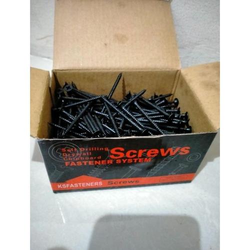 Jual sekrup gypsum 2 inchi sekrup gipsun 5cm 1box sekrup gypsum hitam ...