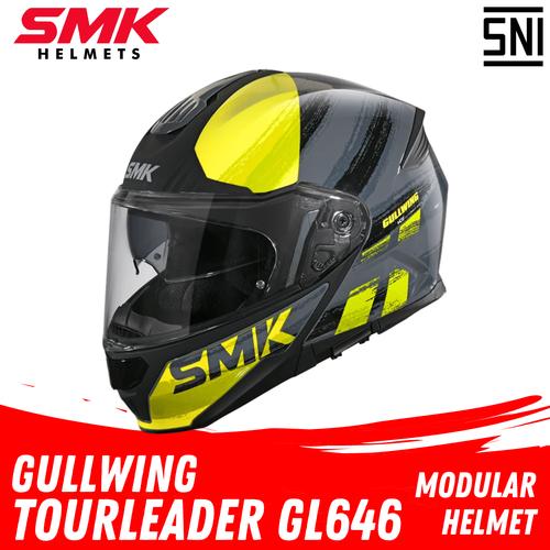 Jual SMK GULLWING GL646 TOURLEADER HELM MODULAR FLIP UP SNI DOUBLE ...