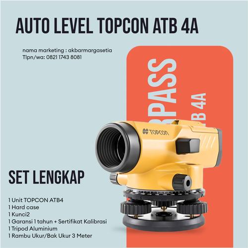 Jual Jual Automatic Level Waterpas Topcon ATB 4A, Auto Level, Alat ...