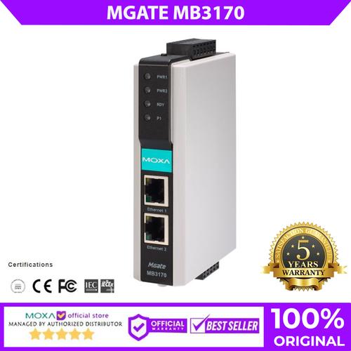 Promo Moxa MGate MB3170, Serial RS-232/422/485 to-Ethernet Modbus ...
