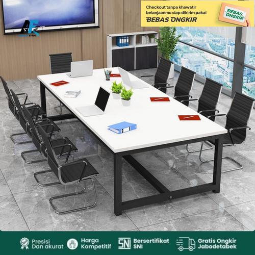 Jual Meja Meeting Konferensi Rapat Kantor Persegi Panjang Kayu Jati ...