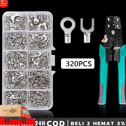 Jual SET LENGKAP TERMINAL SKUN Isi 320Pcs + Tang Potong & Kupas Kabel ...