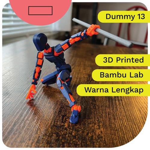 Jual Dummy 13 Action Figure Cetak 3D Multi Sendi Gerak - Request Warna ...