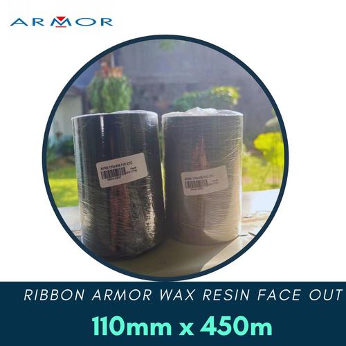 Jual Ribbon Barcode ARMOR Wax RESIN Uk. 110mm X 450m Face Out - Jakarta ...