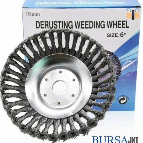 Jual DERUSTING WEEDING WHEEL 6 INCH MATA GERINDA PEMOTONG RUMPUT FULL ...